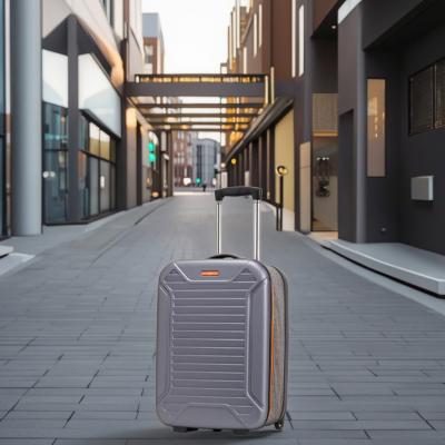 China Unisex Lightweight Trolley Case One-Way Spinner Wheel Foldable Large Size ABS+PC Fashionable Password Luggage for Men's Women's for sale