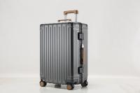 China High Quality Lightweight Aluminum-Framed Luggage TSA Lock Zipper Closure ABS+PC Lining Suitcase for Travel for sale