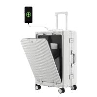 China High Quality Luxury Large TSA-Approved Suitcase with Type-C USB Charging Port Durable Lightweight Luggage with Locks for sale