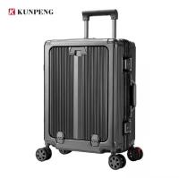 China High Quality Luxury Large TSA-Approved Suitcase with Type-C USB Charging Port Durable Lightweight Luggage with Locks for sale