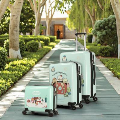 China Durable ABS PC Material Travel Cubes Cute Cartoon Pattern Children's Suitcase with Spinner Casters Modern Style Carry-On Luggage for sale