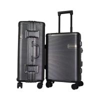 China Unisex Stylish Large Capacity PC Carry-On Luggage High Quality Business Travel Bag Durable Spinner Caster Lock Classic Style for sale