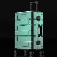China Unisex 20 Inch Trolley Suitcase Custom Fashionable Travel Luggage Aluminum Magnesium Alloy Spinner Caster Wheels Busy Travelers for sale