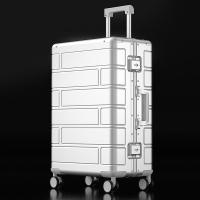 China Unisex 20 Inch Trolley Suitcase Custom Fashionable Travel Luggage Aluminum Magnesium Alloy Spinner Caster Wheels Busy Travelers for sale