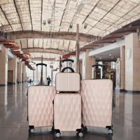 China Customizable Four Piece ABS Suitcase Spinner Wheels ABS Luggage Case  20in 24in for sale
