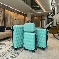 China Customizable Four Piece ABS Suitcase Spinner Wheels ABS Luggage Case  20in 24in for sale