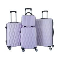 China Customizable Four Piece ABS Suitcase Spinner Wheels ABS Luggage Case  20in 24in for sale