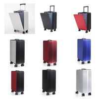 China Unisex Hard Side Trolley Luggage Wholesale ABS PC Material Suitcase Spinner Caster TSA Aluminum Metal Frame Travelling Check-In for sale