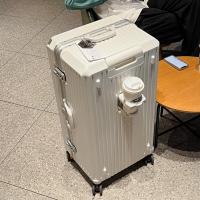 China PC Fabric Aluminum Frame Suitcase  Business Travel  Luggage With Tsa Locks Built In for sale