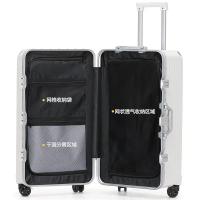 China PC Fabric Aluminum Frame Suitcase  Business Travel  Luggage With Tsa Locks Built In for sale