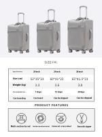 China Ultra Lightweight Nylon Carry-On Luggage Waterproof Non-Woven Suitcase with Universal Spinner Wheels Unisex Portable Design for sale