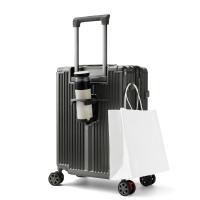 China TSA Lock Overnight Business Travel Bag Durable Champagne Luggage With Usb Port for sale