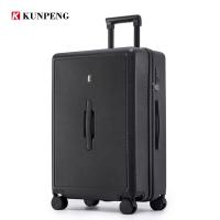 China Customized Color PC Luggage  Hard Spacious Luggage Zip Lock Telescoping Handle for sale