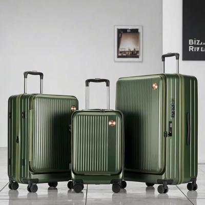 China 360 Degree Travel Luggage Suitcase Double Layer Luggage PC Explosion Proof for sale