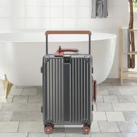 China 20in Business Travel Luggage Suitcase Silent Wheels Aluminum 24 Inch Suitcase for sale