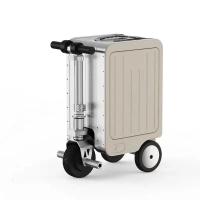 China Modern Zipper Electric Riding Suitcase Smart Spinner Wheels Multifunctional Usb Charging Suitcase for sale
