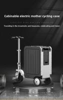 China Modern Zipper Electric Riding Suitcase Smart Spinner Wheels Multifunctional Usb Charging Suitcase for sale