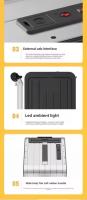 China Latest Model Multi-Functional Smart Luggage Case One-Key Speed Limit LED Atmosphere Lamp TSA Customs Trolley Aluminium Frame for sale