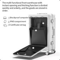 China New Productideas PC TSA Lock Travel Organizer Bag Spinner Suitcase Hanging Hook USB Charging Port Convenient Tote Bag for Travel for sale