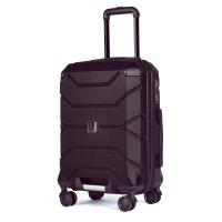 China 20 24 28 Inch Double-Layer Explosion-Proof Zipper Trolley Luggage Set Outdoor Suitable with Hook Bottom Handle Mainly Made PP PC for sale