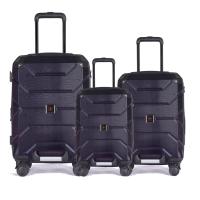 China 20 24 28 Inch Trolley Luggage Set Double-Layer Explosion-Proof Zipper with Hook Bottom Handle Durable PP & Aluminum Suitcase for sale