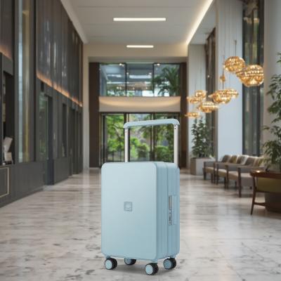 China Hot Selling 20-Inch PC Carry-On Luggage with Custom Logo TSA Lock and Spinner Caster Unisex Travel Suitcase for sale