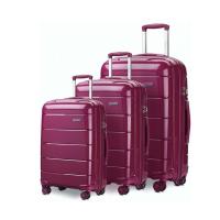 China Luxury Polypropylene Luggage Bags Zipper Closure Vintage Tsa Lock Suitcase 20in for sale