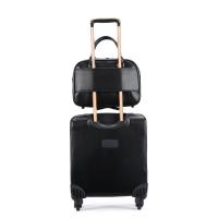China Unisex Portable On-the-Go Aluminum Travel Bag Set Convenient PU Material with Spinner Caster for Business Travel for sale
