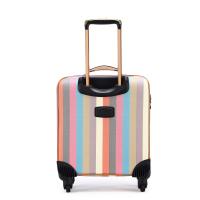 China Unisex 2-Piece Business Travel Luggage Set Classic Carry-On PU Leather Suitcases Zipper Aluminum Spinner Boarding Trolley Case for sale