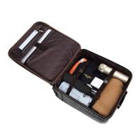 China Fashion Leather Luggage Bag PU Leather Rolling Medium Suitcase 4 Wheels for sale