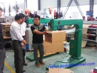 China Double Servo Control Carton Box Stapler Machine Pedal Stitcher Auto Pushing for sale