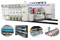 China 1 ~ 5 Colors Printing Flexo Printer Slotter Die Cutter Vibrator Stacker Lead Edge Feeder for sale