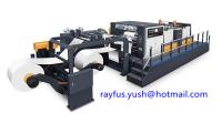 China Automatic Carton Box Manufacturing Machine Paper Roll to Sheet Cutter Stacker print mark Sensor for sale