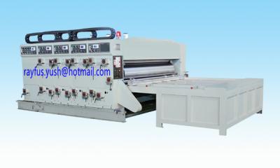 China Semi Auto Carton Box Manufacturing Machine / Flexo Printer Slotter Machine Chain Feeder for sale