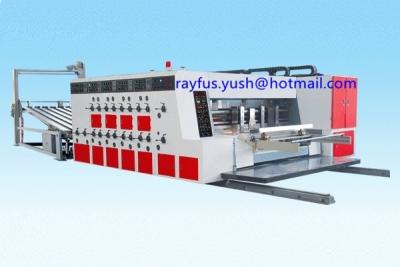 China Flexo Printing Slotting Machine Die Cutting Stacking Carton Box Manufacturing for sale