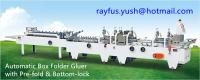 China Automatic High Speed Folder Gluer Machine Pre Fold Or Bottom Lock Ce for sale