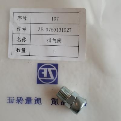 China Loader Transmission Pressure Reducing Valve Exhaust Plug 0750131027 for Gear Box for sale