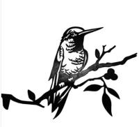 China Aluminum CNC Laser Cutting Products Metal Birds Black Powder Coated Garden Art Animal for sale
