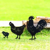 China Aluminum CNC Laser Cutting Products Metal Birds Black Powder Coated Garden Art Animal for sale