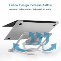 China Grey Anodizing Angle Adjustable Notebook Folding Stand For Improved PC Performance for sale