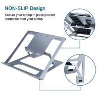 China Grey Anodizing Angle Adjustable Notebook Folding Stand For Improved PC Performance for sale