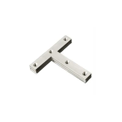 China Stainless Steel Aluminum T Bracket Single Side Angle Plate Flat Mounting for sale