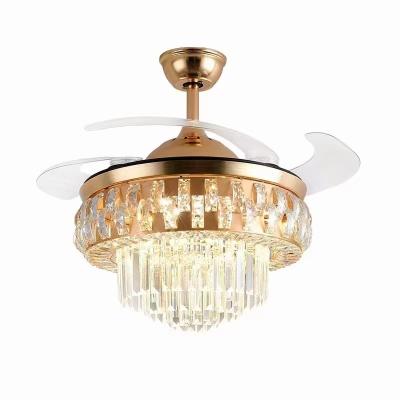 China 72w Modern 220v Ceiling Fan Chandelier Light Hotel Family Restaurant Use for sale
