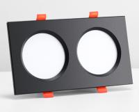 China SMD2835 Led Grille Light Double Headed Three Headed Square Downlight for sale