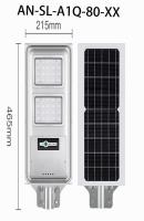 China Waterproof IP65 All In One LED Solar Street Light Stainless Steel Material 80W for sale