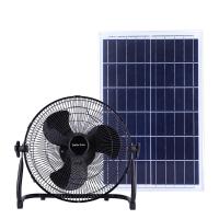 China IP20 12W Solar Fan Light With Night Light / Usb Cable for sale