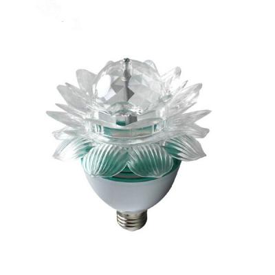 China Cri70 E27 Or B22 Led Lotus Lamp Rotating Plastic Expand Flower Magic Party for sale