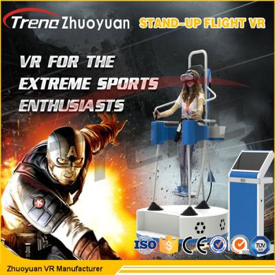 China Full Motion Virtual Reality Flight Simulator Standing With 360 Degree VR 1080P Glasses for sale