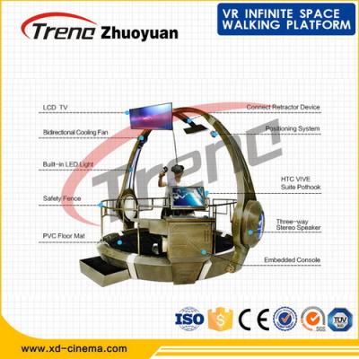 China Amusement Park 9D Virtual Reality Simulator With Hyper fine Virtual Walking Platform for sale