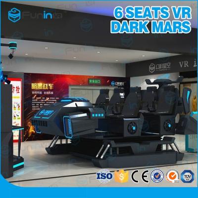 China 6 Seats 3.8KW Adventure Virtual Reality Game Machine / 9D Dynamic Vr Cinema for sale